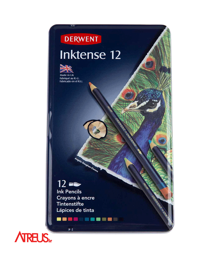 خرید و قیمت مداد رنگی آبرنگی حرفه ای 12رنگ درونتDERVENT | ترب